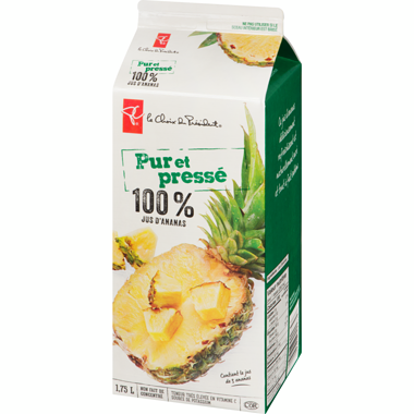 Jus d'ananas pur et pressé PC | PC.ca