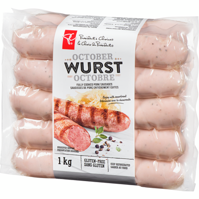 President s Choice October Wurst Fully Cooked Pork Sausages 1 kg Your Independent Grocer