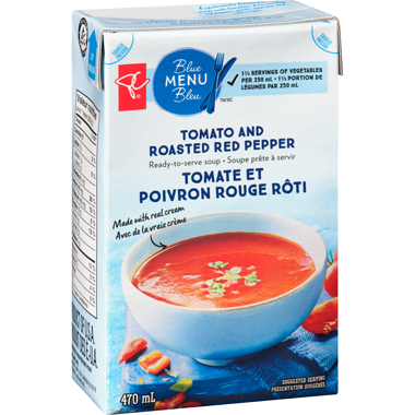PC Blue Menu Tomato And Roasted Red Pepper Ready-To-Serve Soup | PC.ca