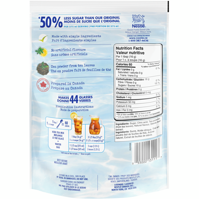 Nestea Iced Tea Nutrition Facts Nestea Lemon Iced Tea Powder