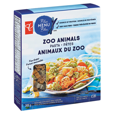 PC Blue Menu Zoo Animals Pasta | PC.ca