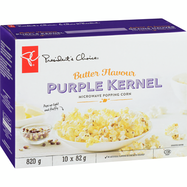 PC Butter Flavour Purple Kernel Microwave Popcorn | PC.ca