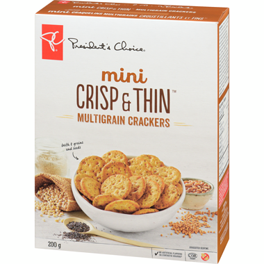 PC Mini Crisp & Thin Multigrain Crackers | PC.ca