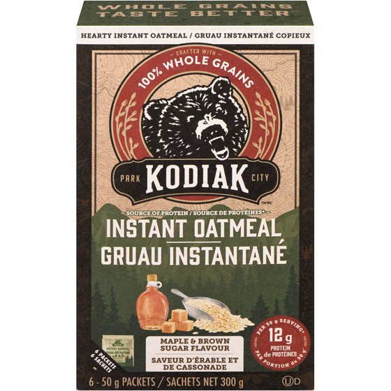 KODIAK CAKES Maple Brown Sugar Flavour Instant Oatmeal 313 g Loblaws