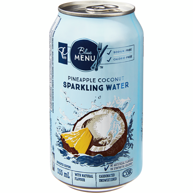 PC Blue Menu Blue Menu Pineapple Coconut Sparkling Water 12 Pack | PC.ca