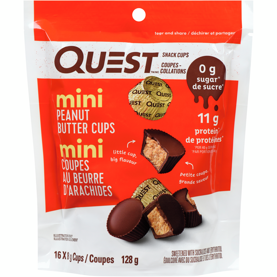 Questbar Mini Peanut Butter Cups 16 ea Atlantic Superstore