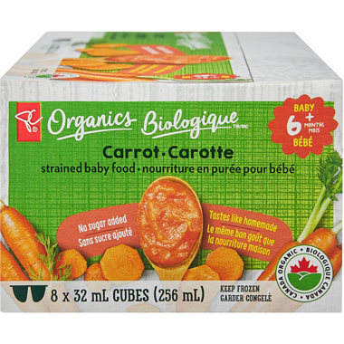 PC Organics Carrot Strained Baby food | PC.ca