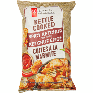 PC Spicy Ketchup Flavour Kettle Cooked Potato Chips | PC.ca