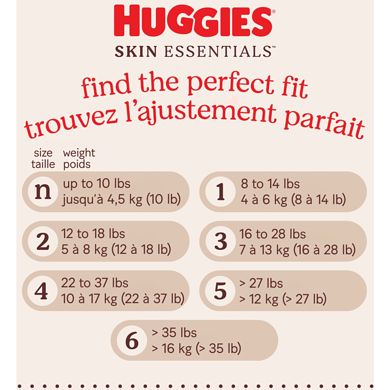 Huggies diaper size chart store
